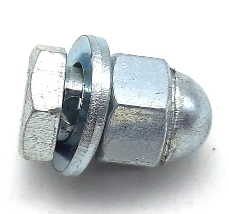 Domed 10mm Steel Brake Caliper Pinch Bolt in Silver