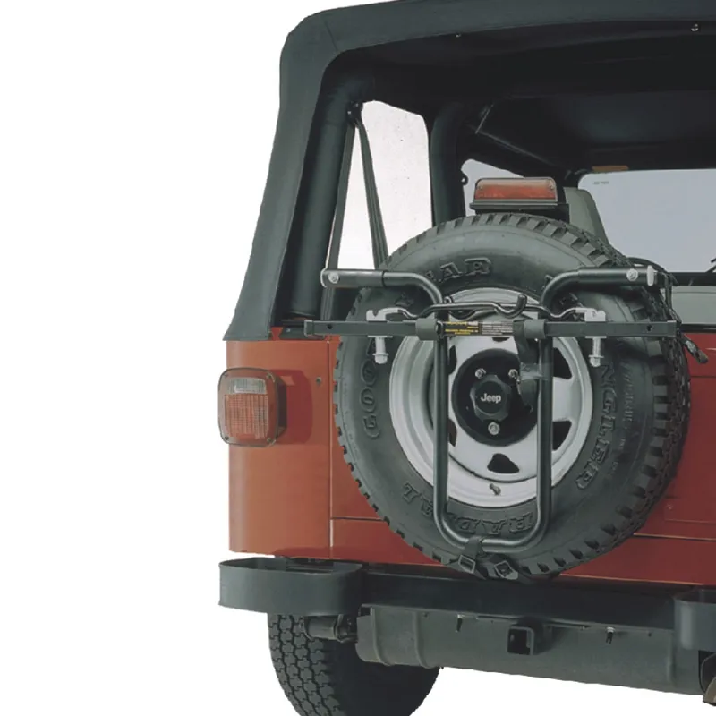 Hollywood F7 Spare Tyre Mount 2 Bike Car Rack in Black