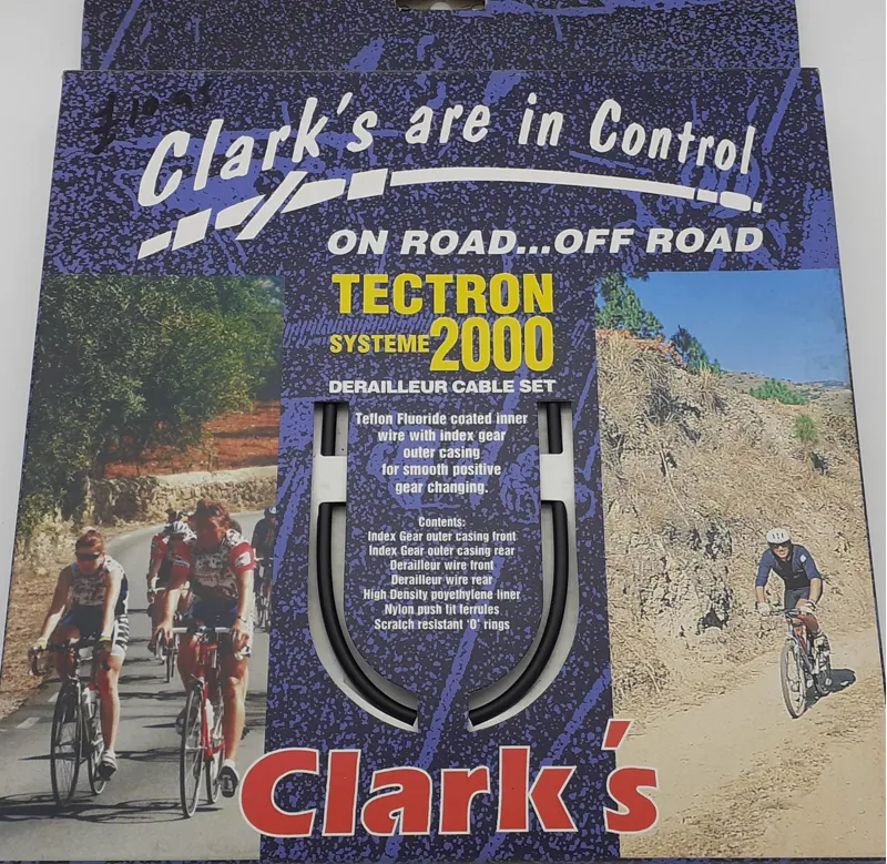 Clarks Tectron Systeme 2000 Derailleur Cable Set in Black NOS 1990s