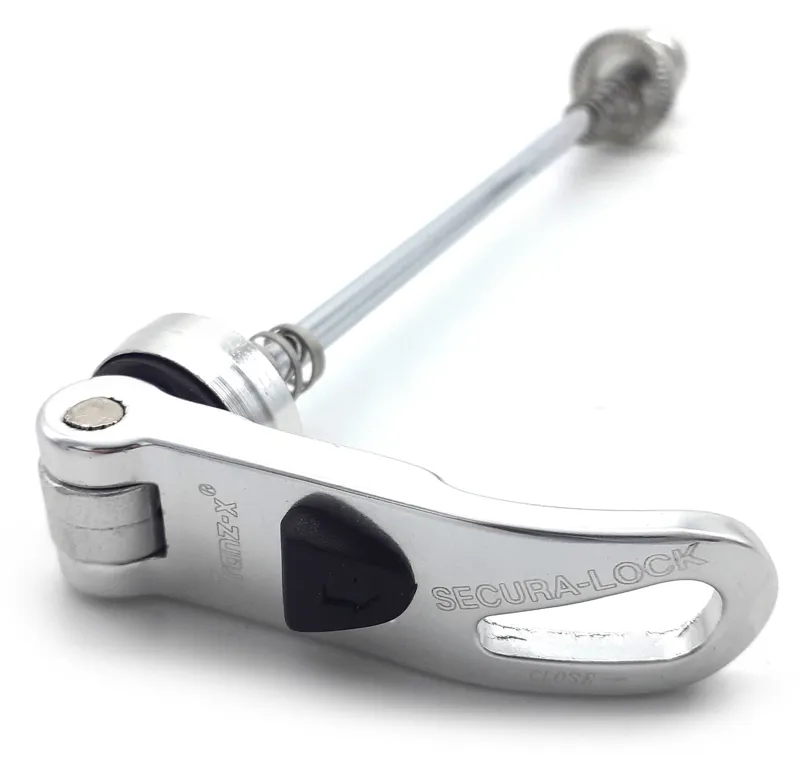 Tranz-X Secura-Lock Aluminium Front QR Skewer in Silver