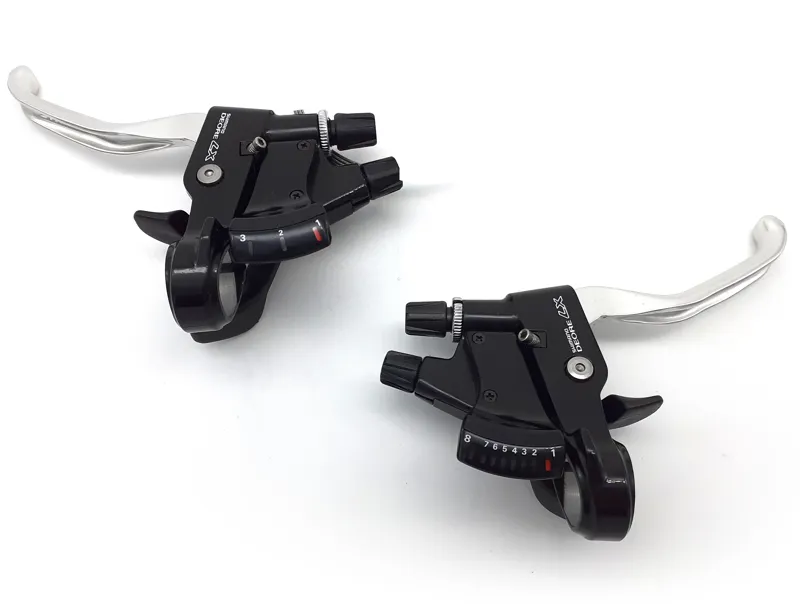 Shimano Deore LX M567 3x8 Speed Shifter and Brake Lever Set in Black