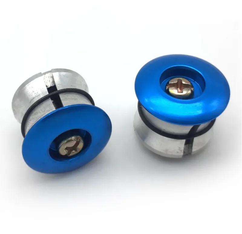 The Classic Collection Aluminium Road Handlebar End Plug in Blue