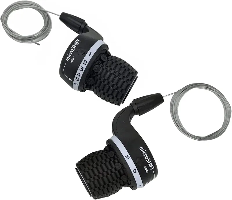 Microshift M Series 3x6 Speed Twist Shifter Set in Black